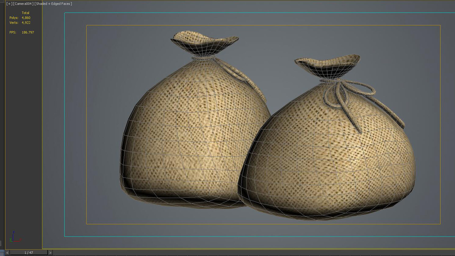 3D Pouch Sack 3D model | CGTrader