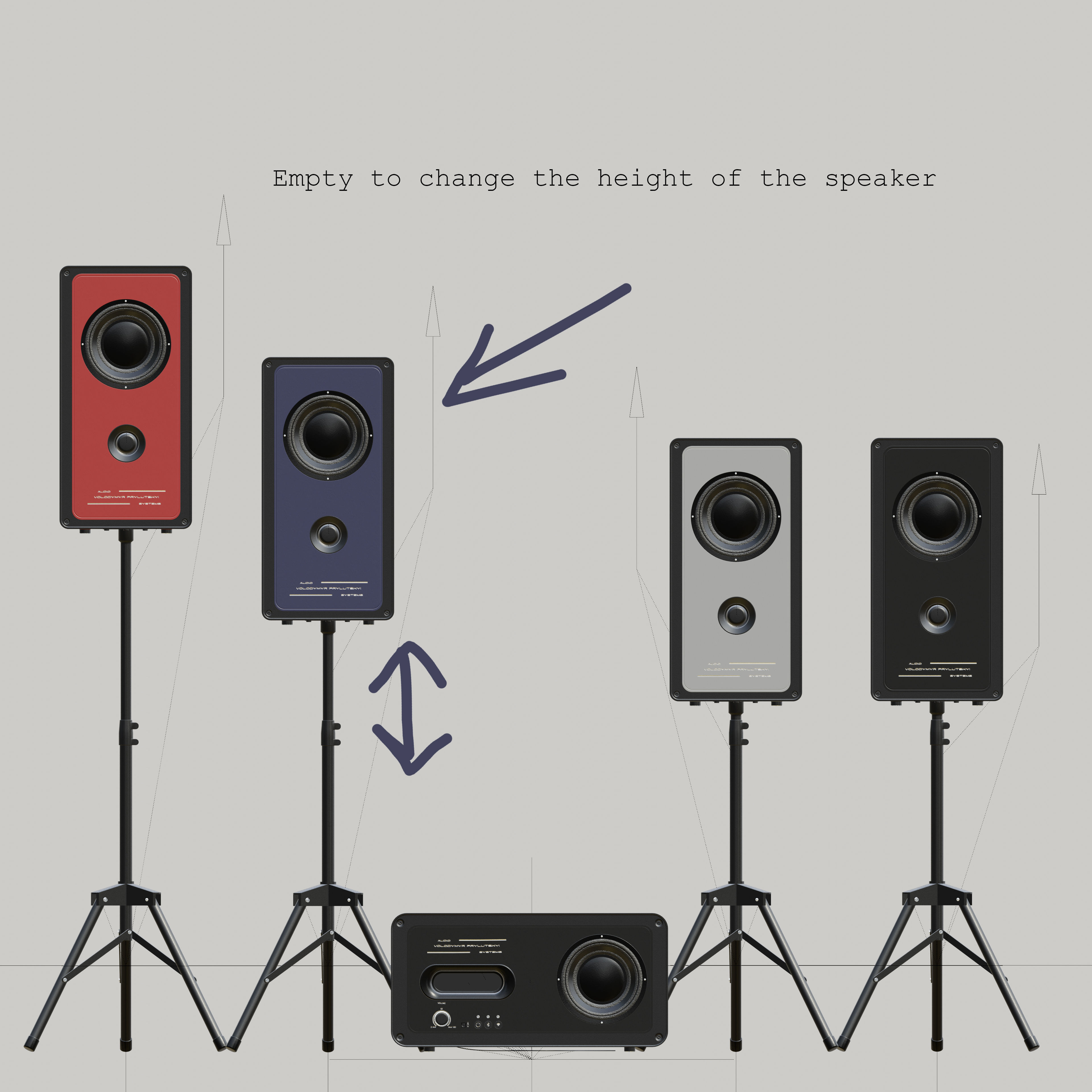 Audio station NF6 with tripod 3D model | CGTrader