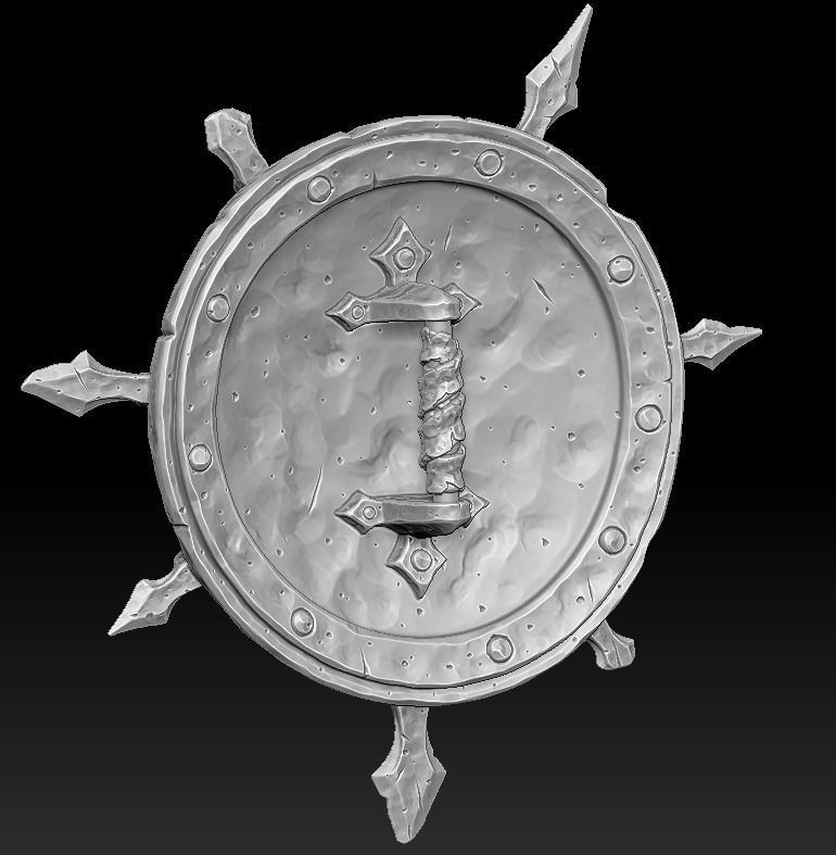 Undead shield 3d print 3D model 3D printable | CGTrader