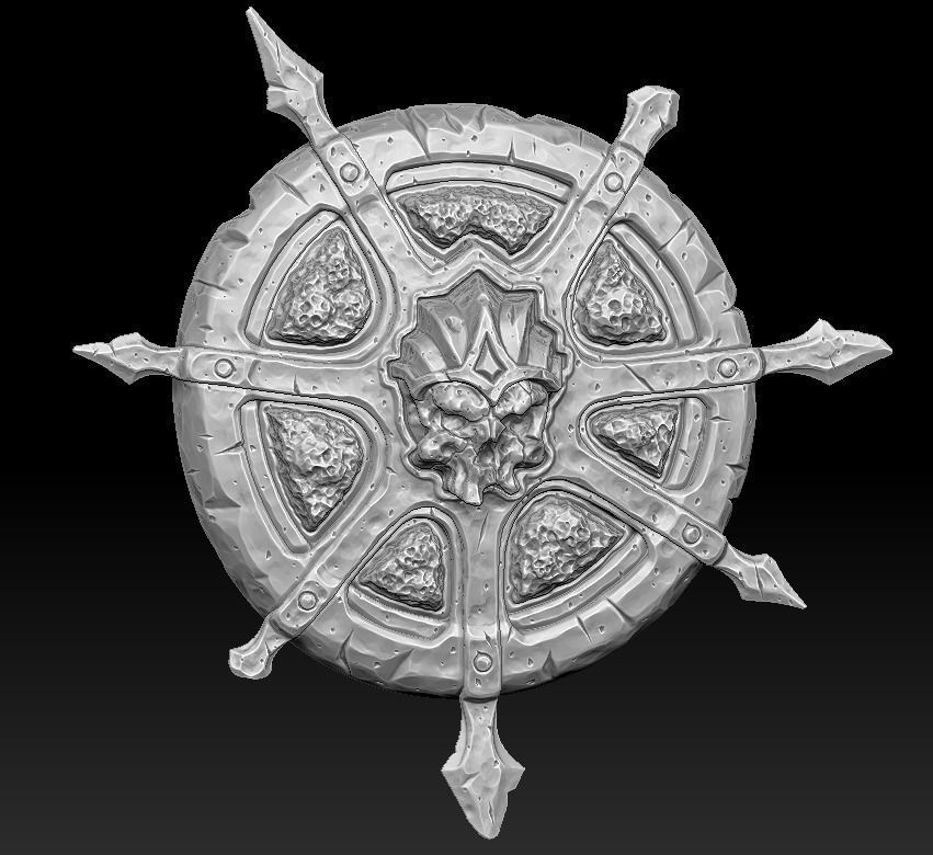 Undead shield 3d print 3D model 3D printable | CGTrader