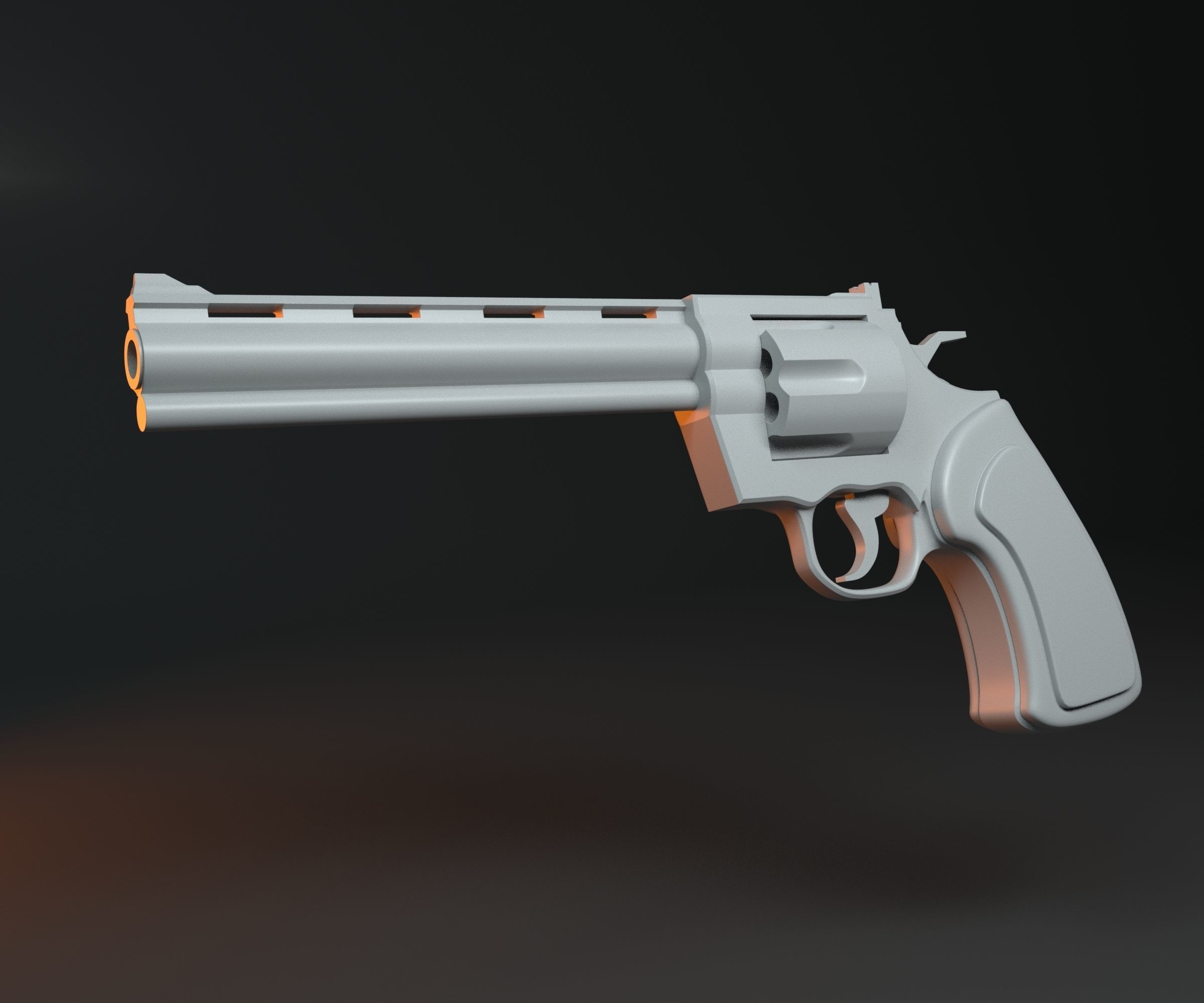 3D model Revolver 3 types standard short and tuned VR / AR / low-poly ...