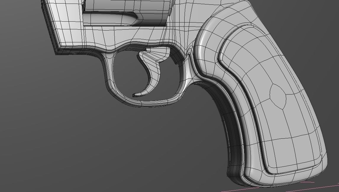 3D model Revolver 3 types standard short and tuned VR / AR / low-poly ...