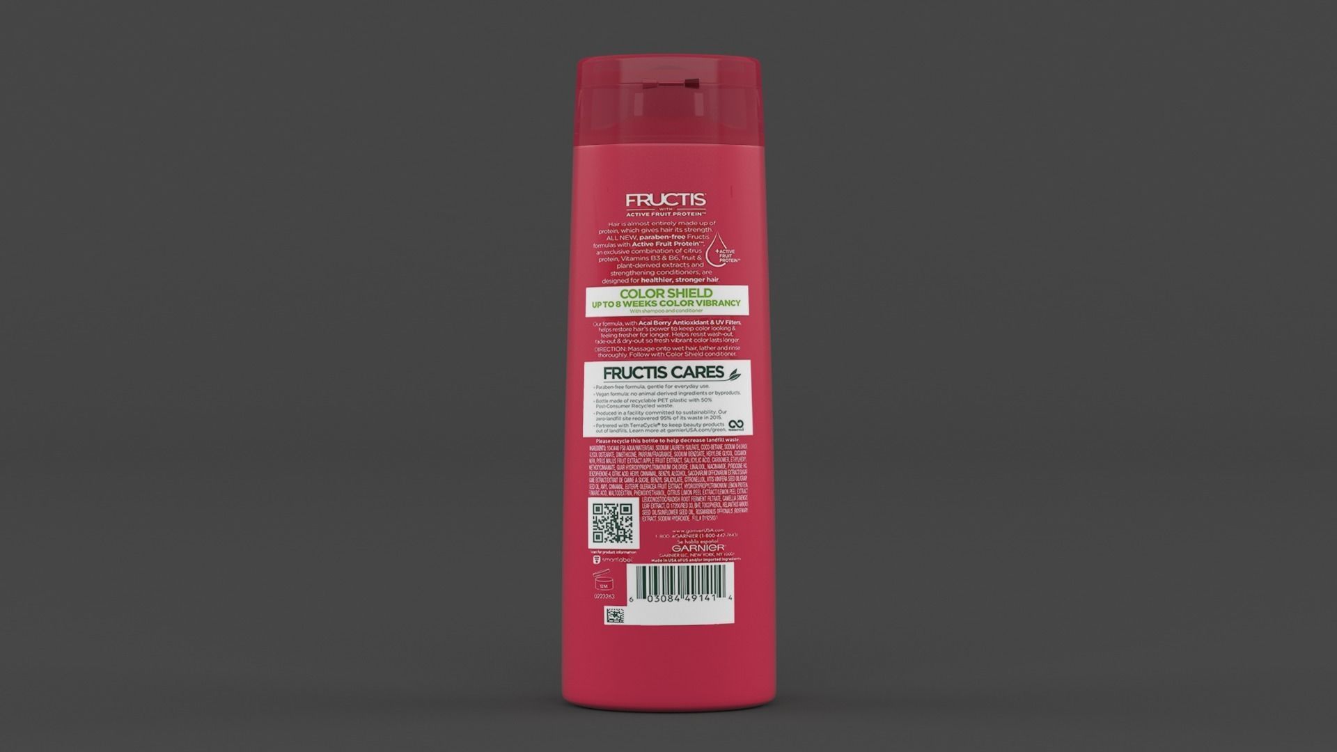 Garnier Fructis Shampoo 3D model | CGTrader