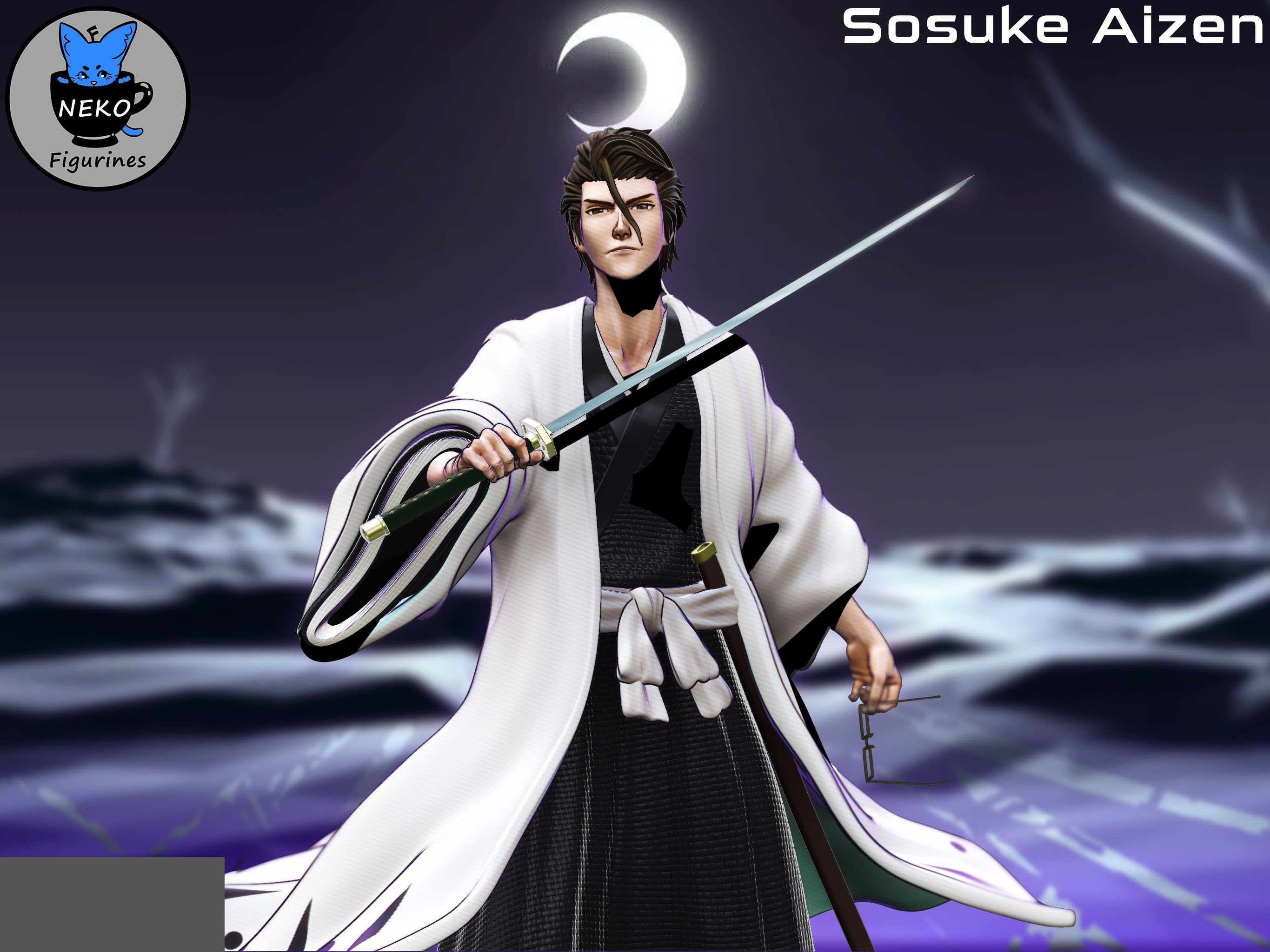 Aizen Sosuke- STL Anime Figurine for 3D Printing 3D print model 3D ...