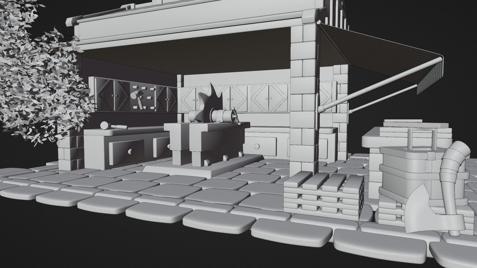 Lumberjack Shop free VR / AR / low-poly 3D model | CGTrader