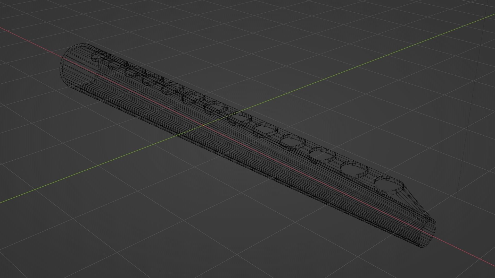 Low Poly Flute wooden rod 3D model | CGTrader