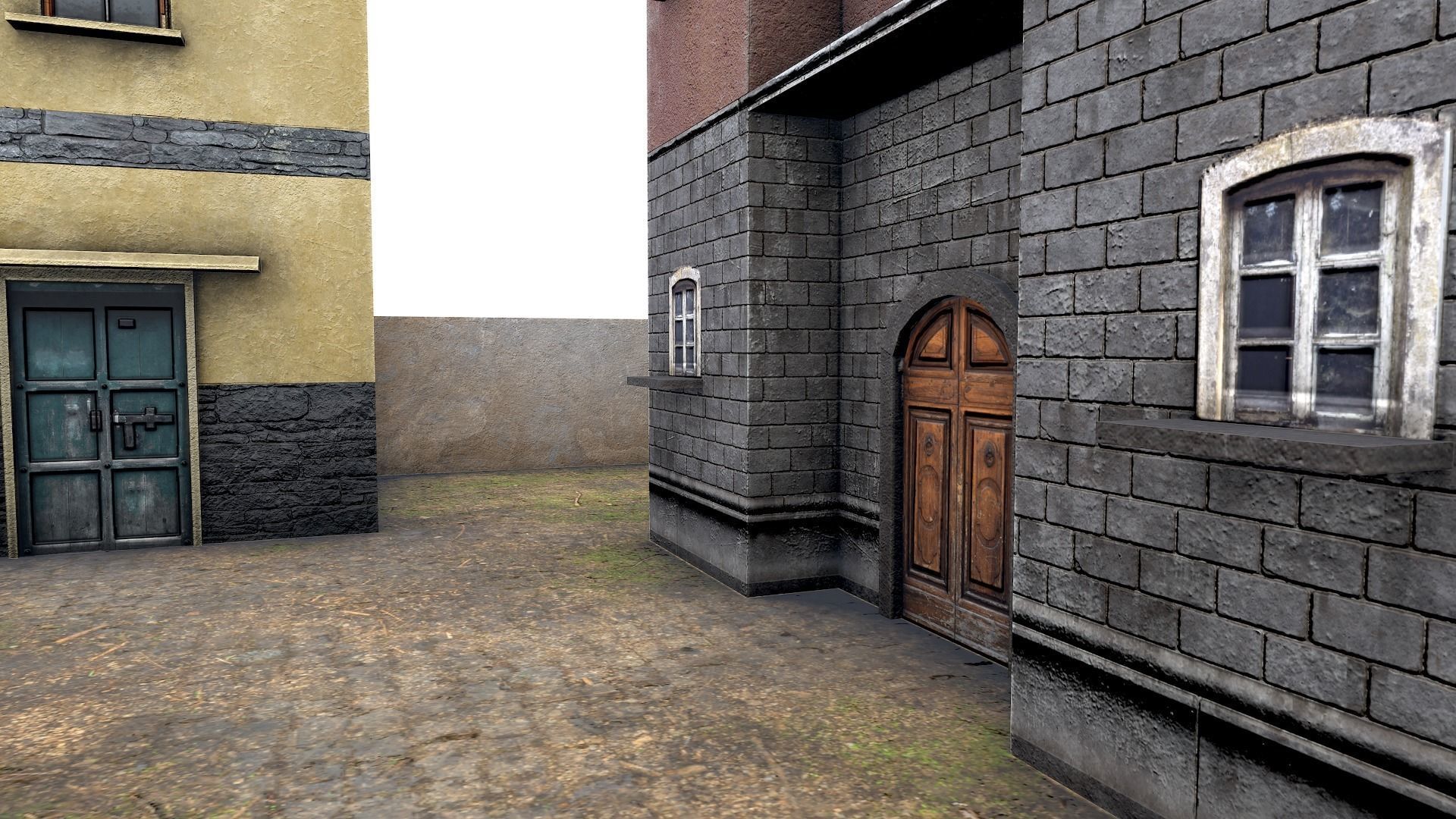 3D model Old Town Low Poly Buildings and Game Assets VR / AR / low-poly ...