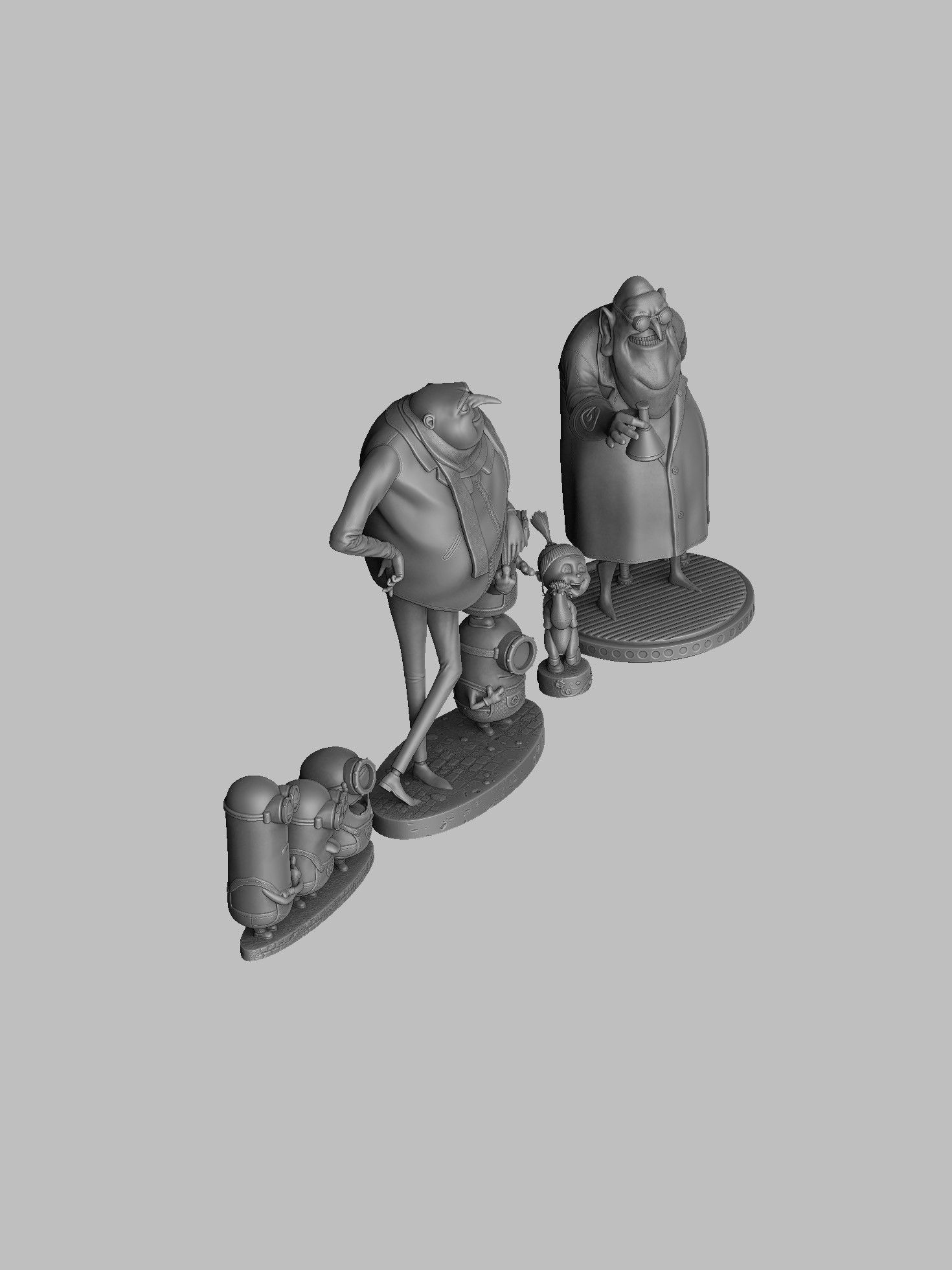 Despicable me SET FOR 3D PRINT STL OBJ ZTL 3D model 3D printable | CGTrader