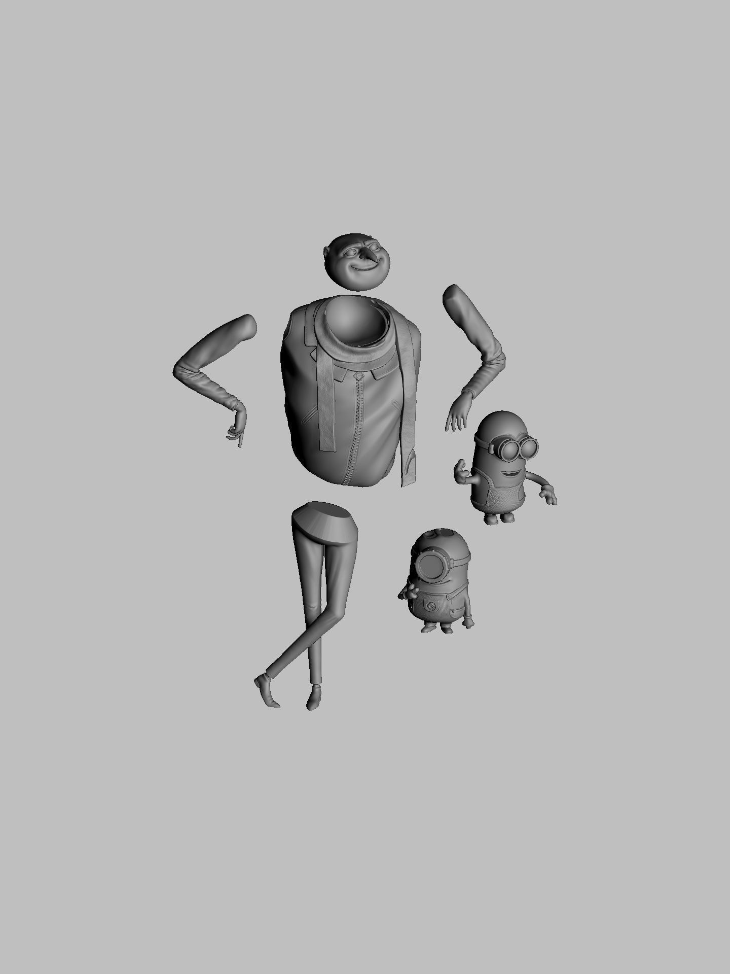 Despicable me SET FOR 3D PRINT STL OBJ ZTL 3D model 3D printable | CGTrader