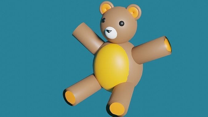 3D model teddy bear VR / AR / low-poly | CGTrader