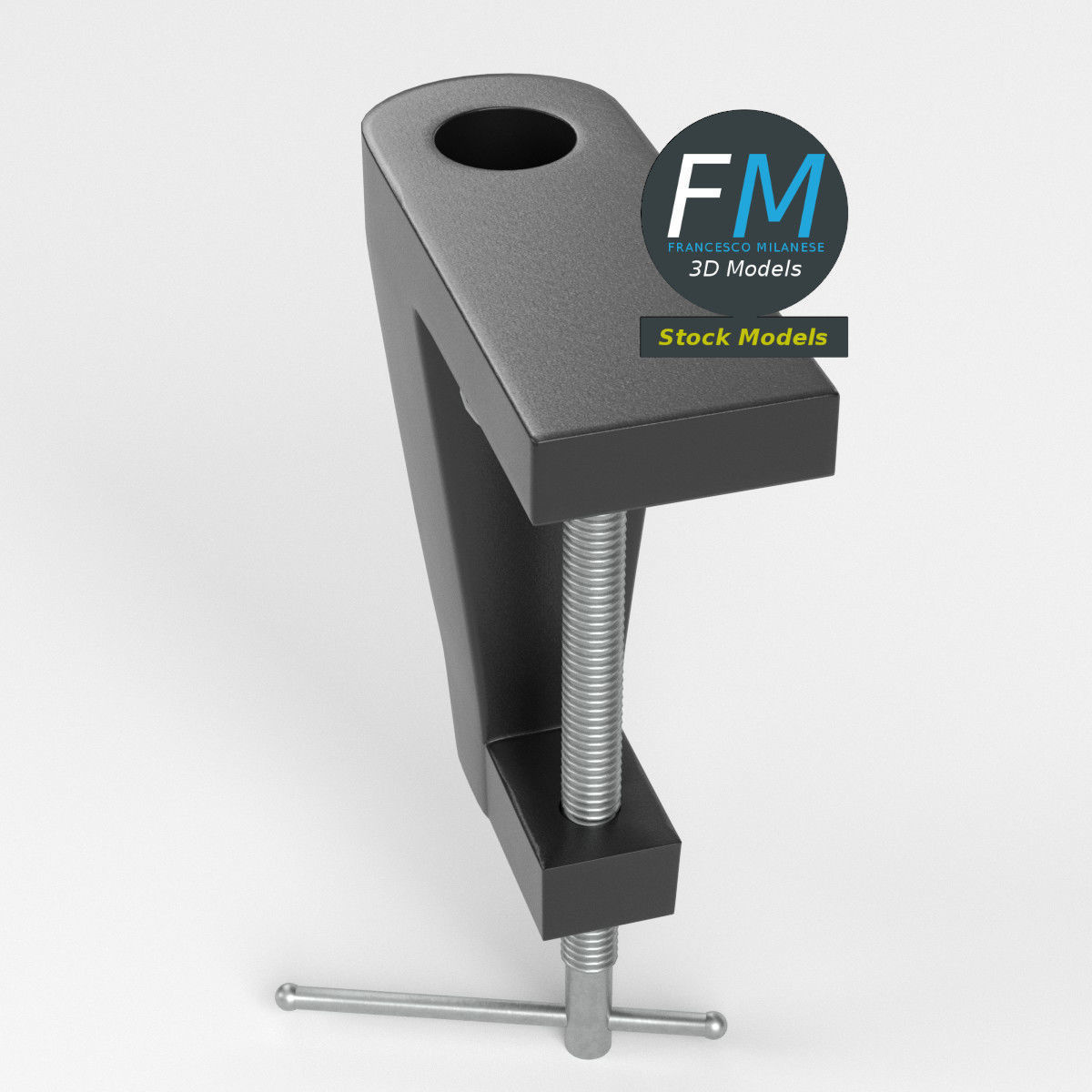 Clamp for desktop lamp 1 3D model | CGTrader