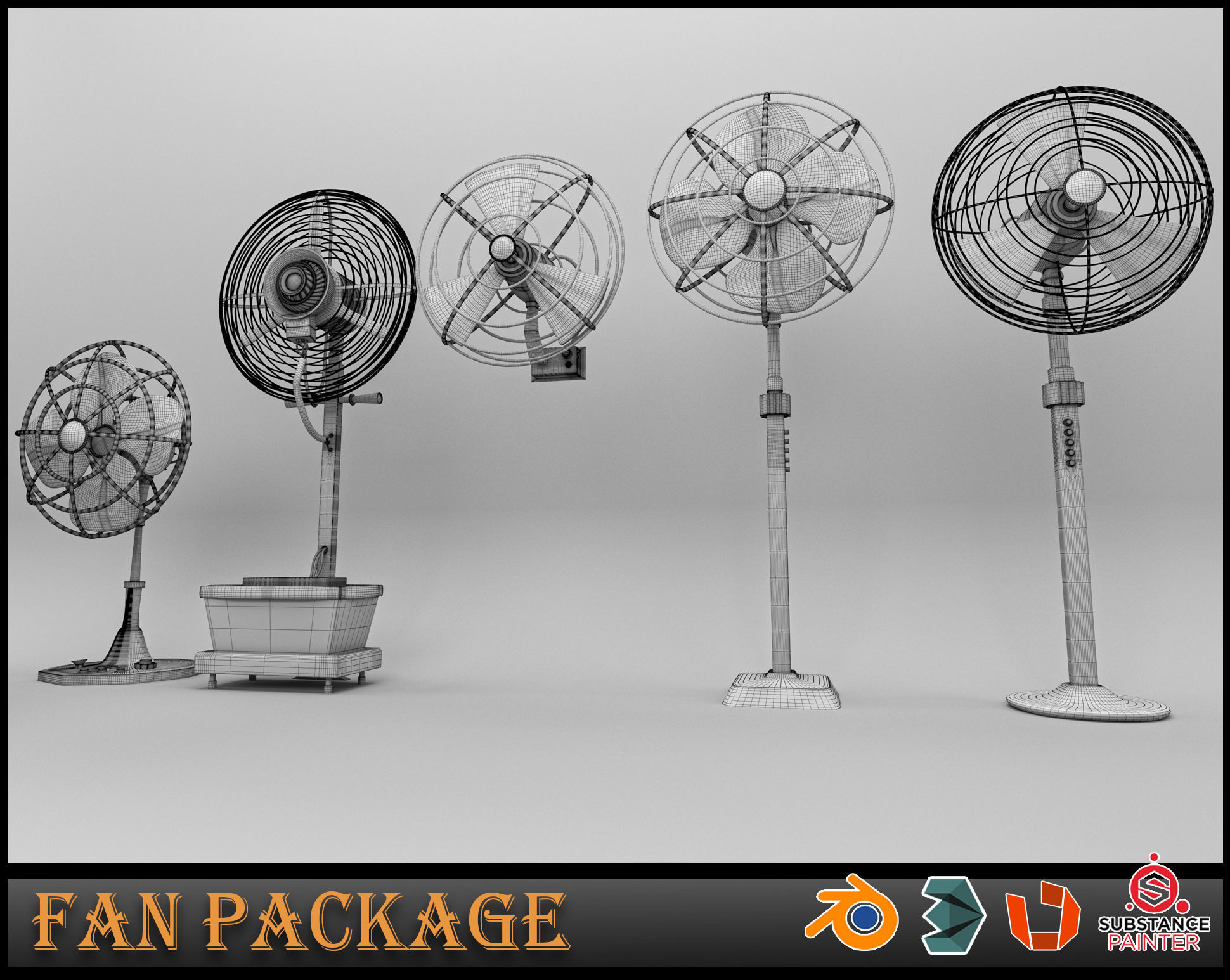 Fan Package 3D model | CGTrader