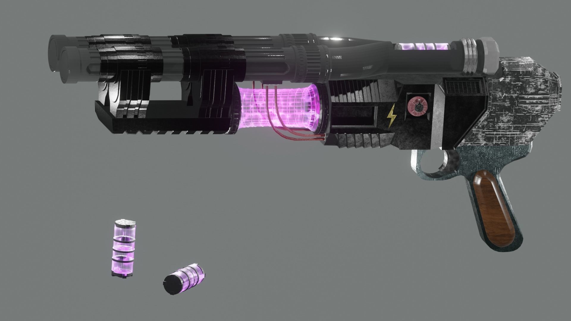 Fantasy Sliquifier Double Barreled Wonder weapon gun 3D model | CGTrader