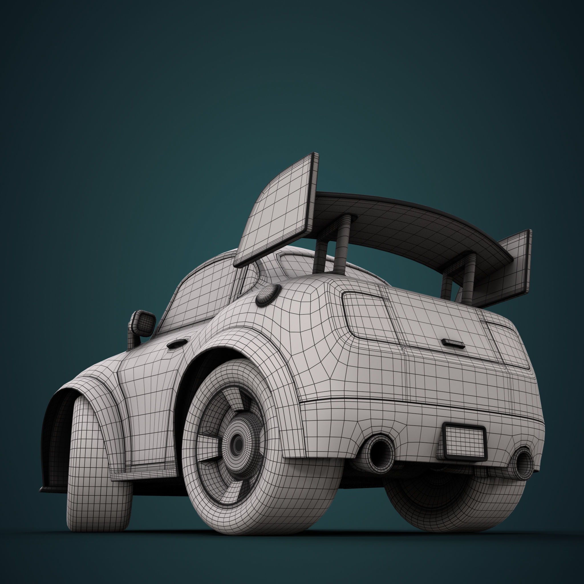 3D model Cartoon Car VR / AR / low-poly | CGTrader