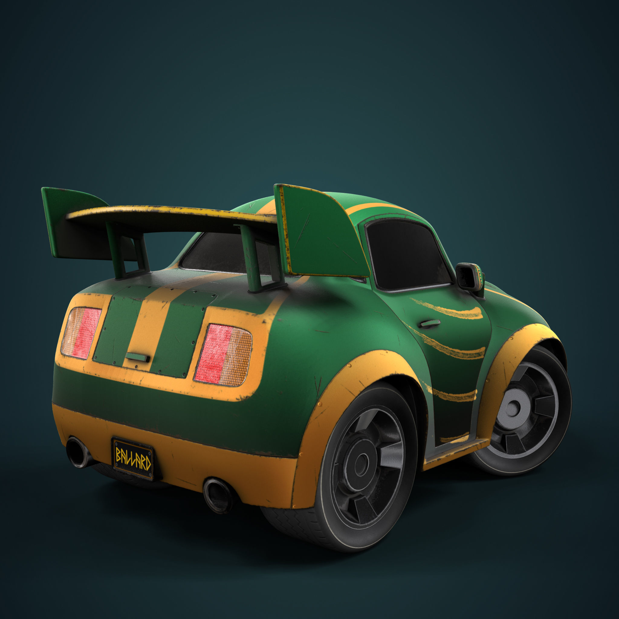 3D model Cartoon Car VR / AR / low-poly | CGTrader