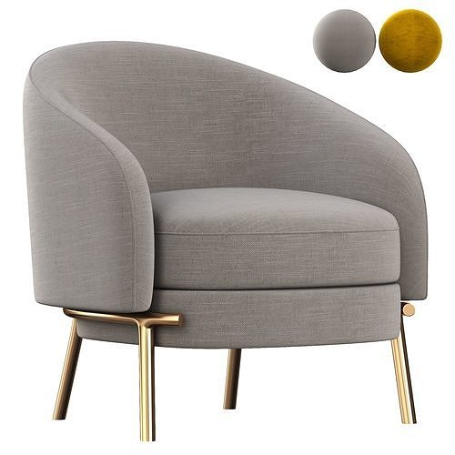 3D model LLOYD Fabric armchair VR / AR / low-poly | CGTrader