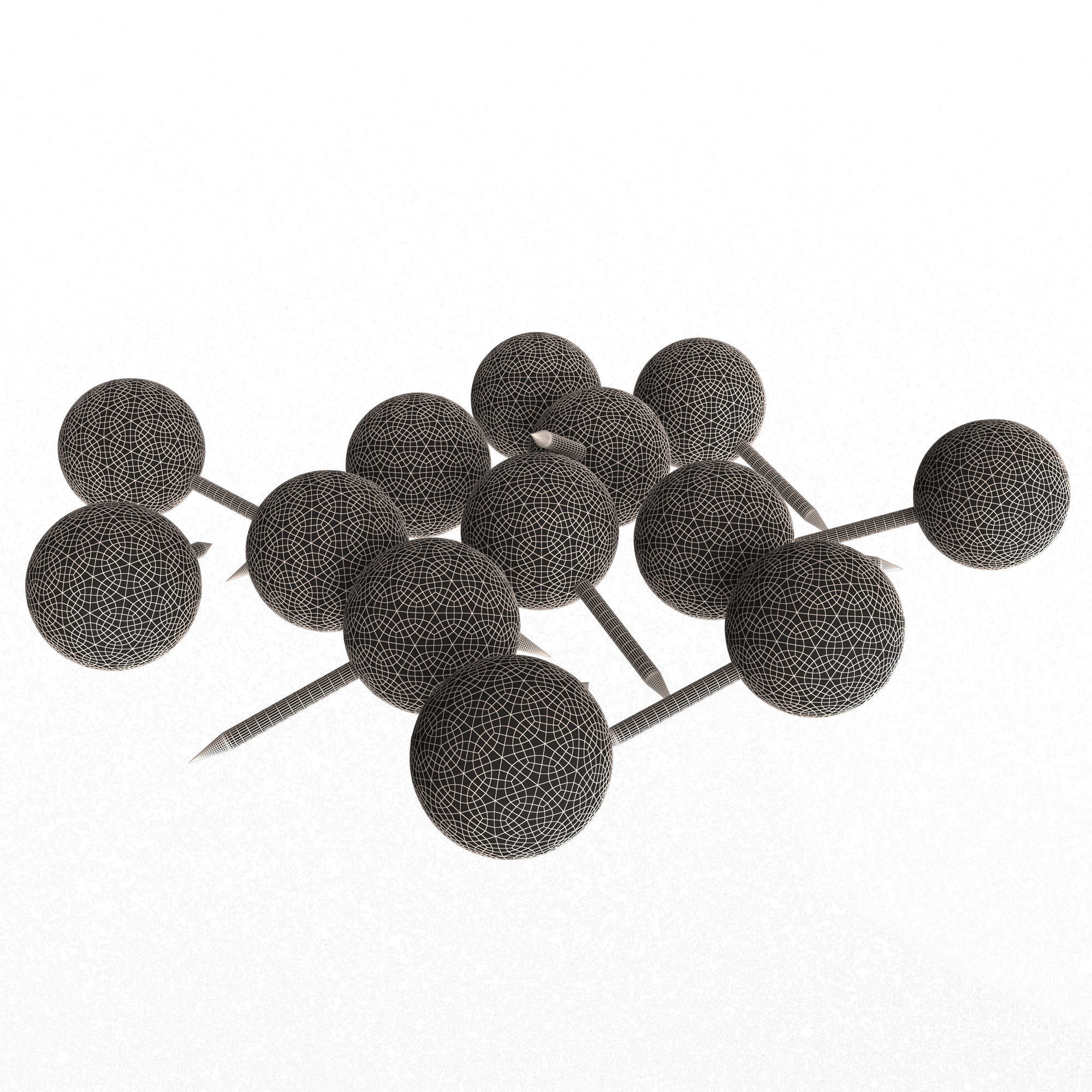 3D model Pile Of Sphere Push Pins VR / AR / low-poly | CGTrader