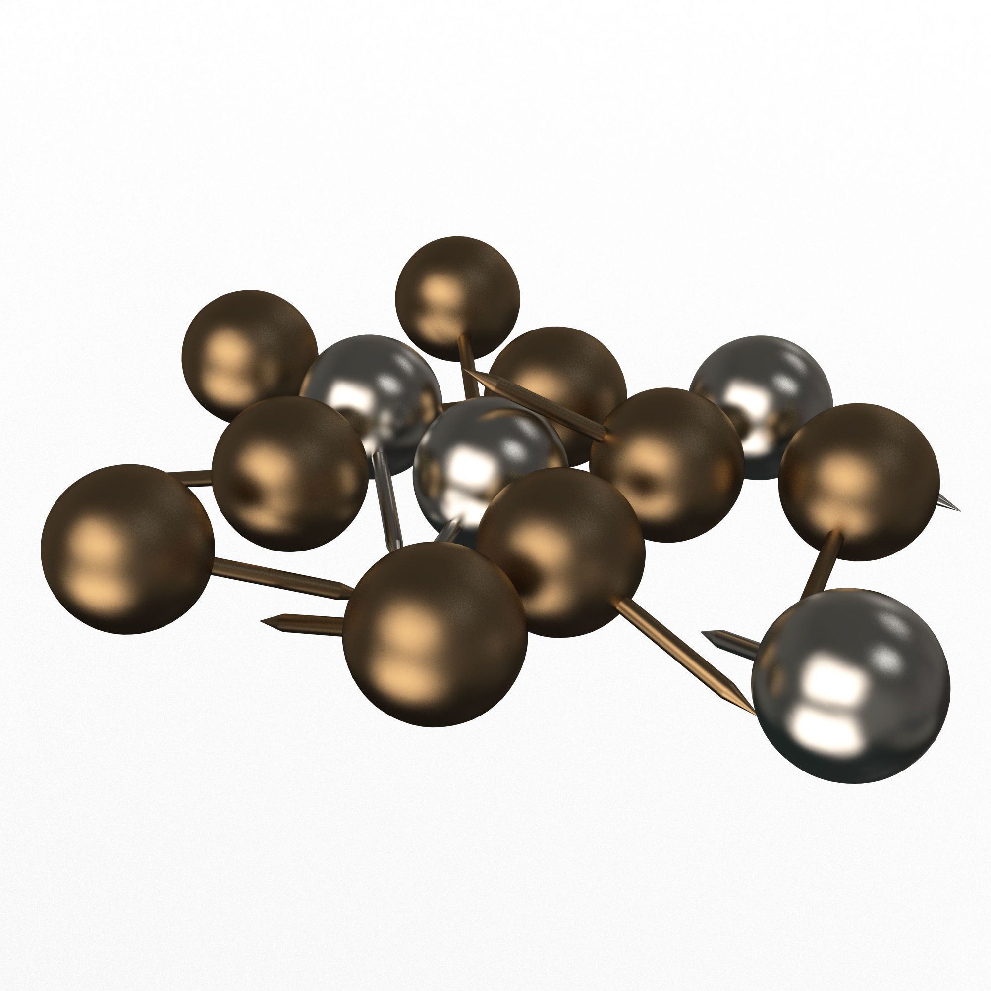3D model Pile Of Sphere Push Pins VR / AR / low-poly | CGTrader
