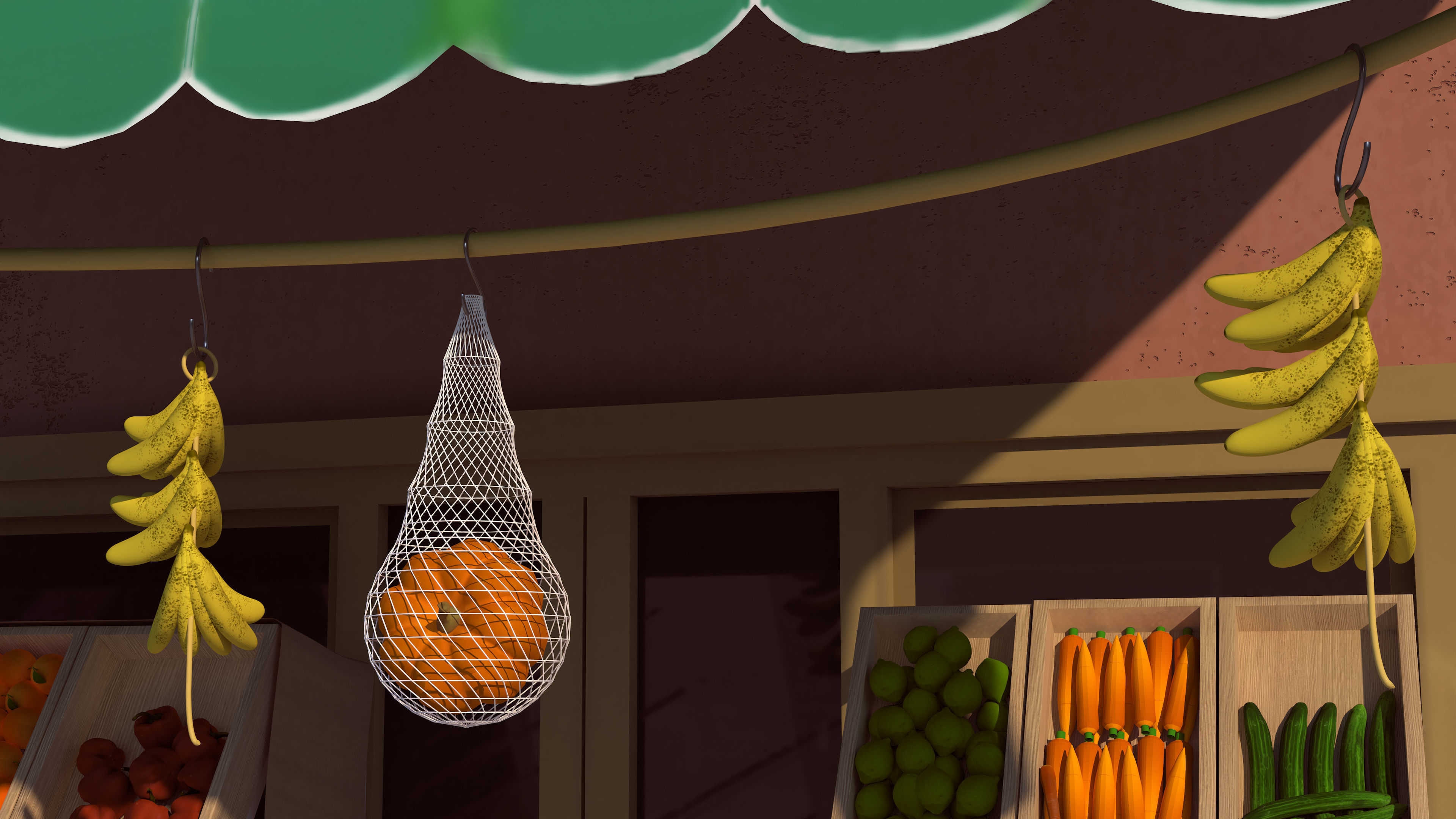 3D model Fruit and vegetable Shop VR / AR / low-poly | CGTrader