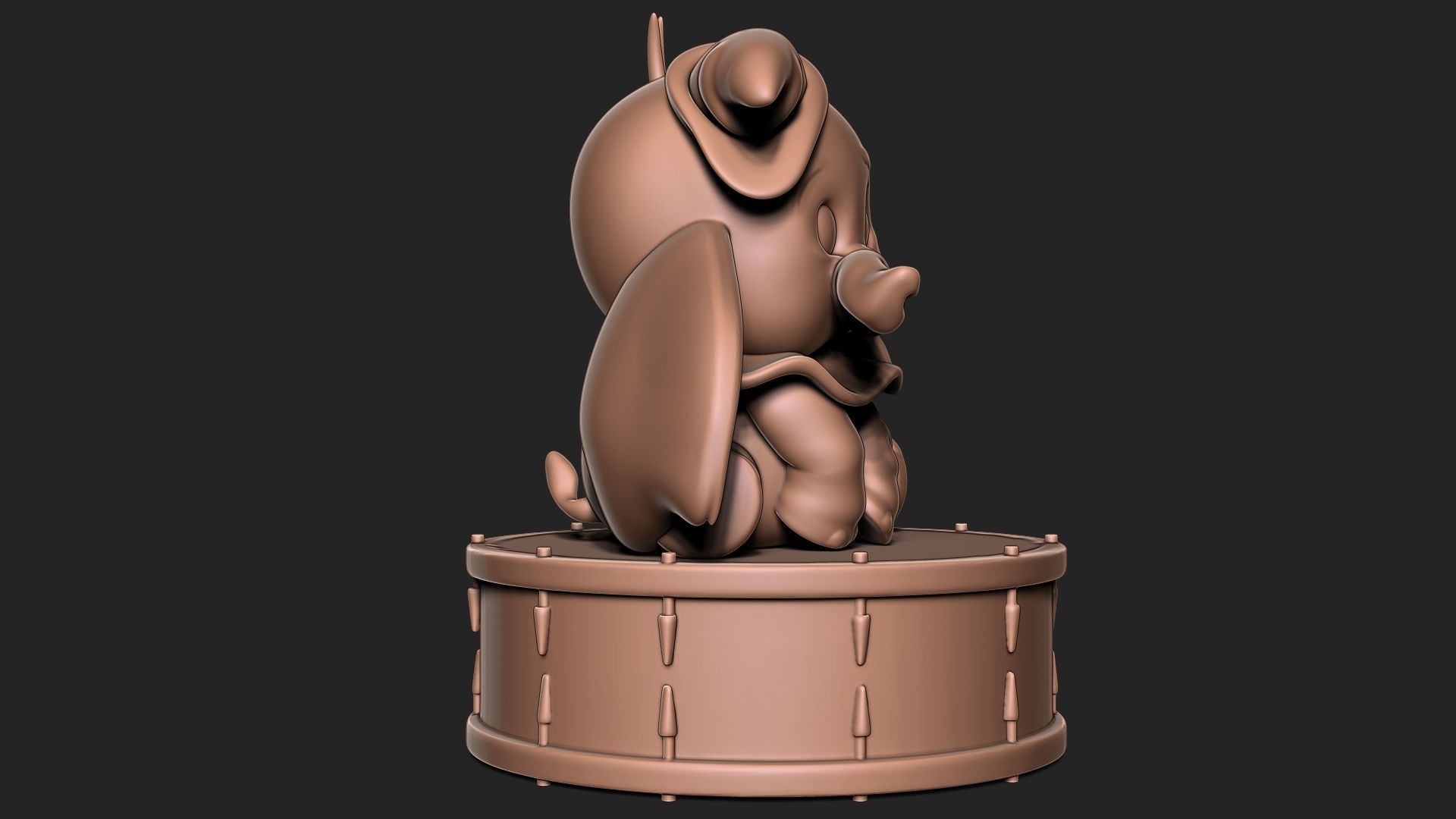 Dumbo with drum 3D model 3D printable | CGTrader