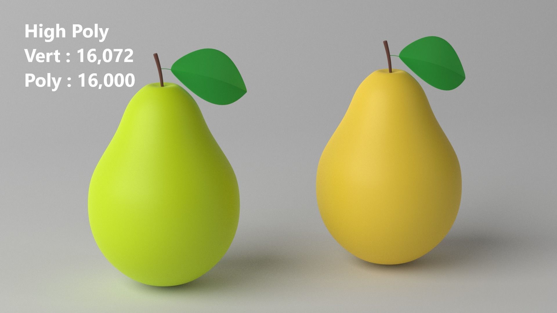 3D model Cartoon Cute Pear Fruit VR / AR / low-poly | CGTrader