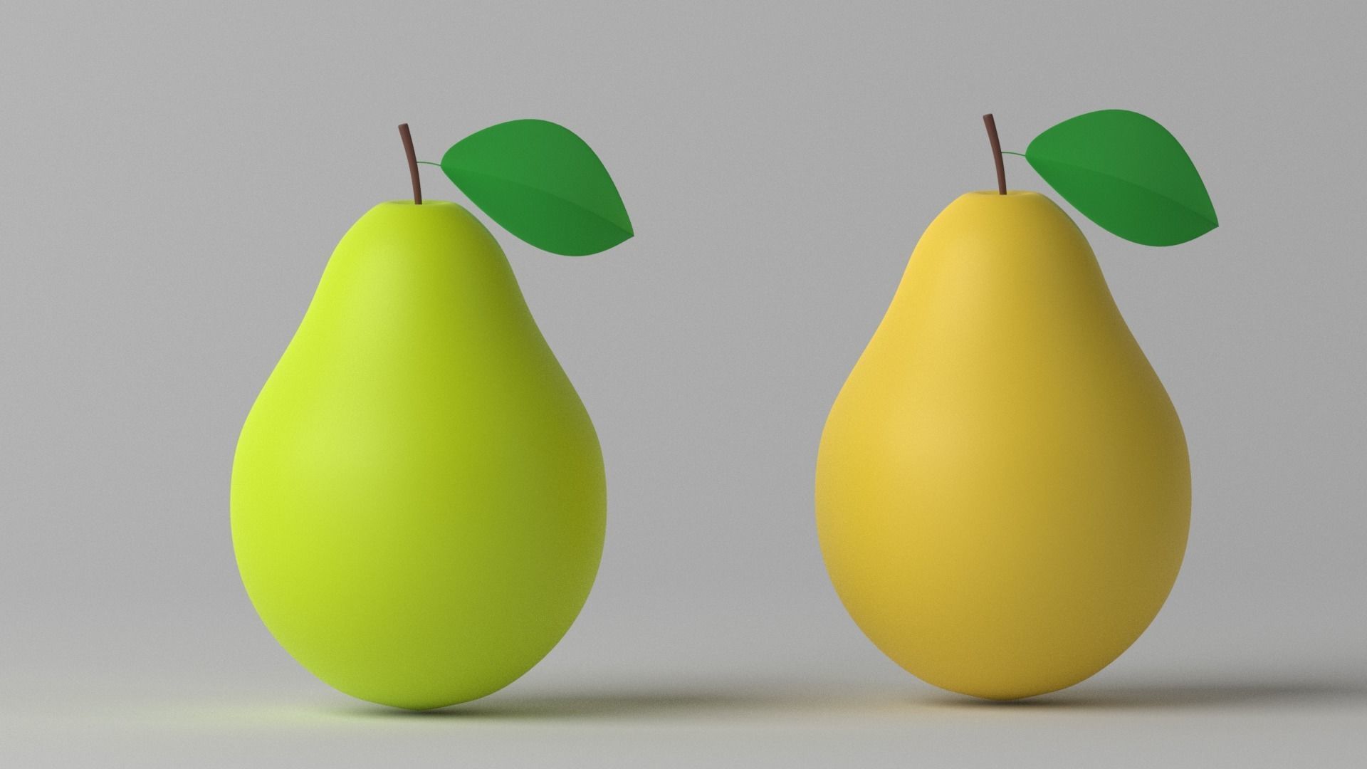 3D model Cartoon Cute Pear Fruit VR / AR / low-poly | CGTrader