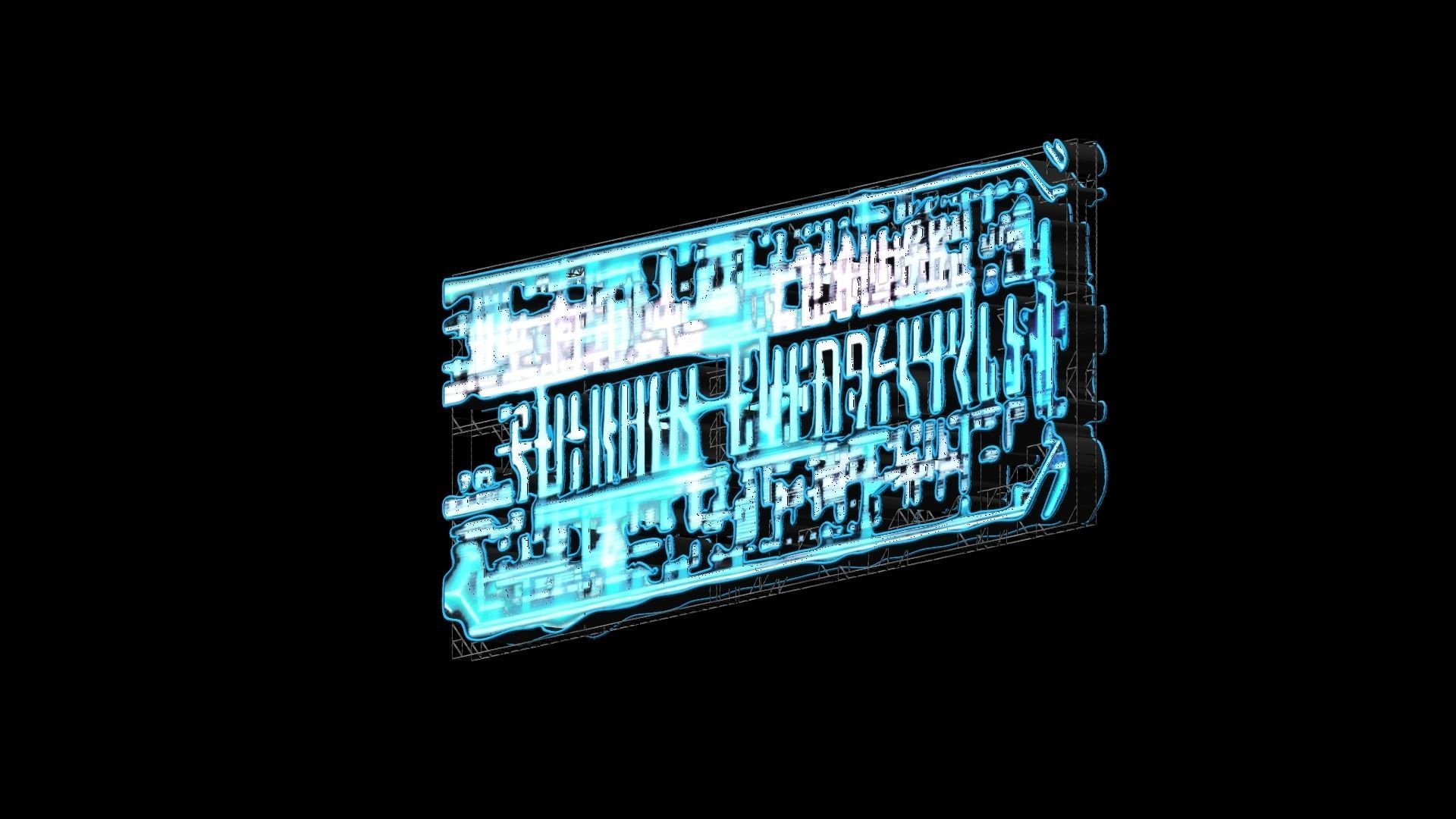 3D model Sci-Fi Sci Fi Cyberpunk City Sign Ad Light Board Street 06 VR ...