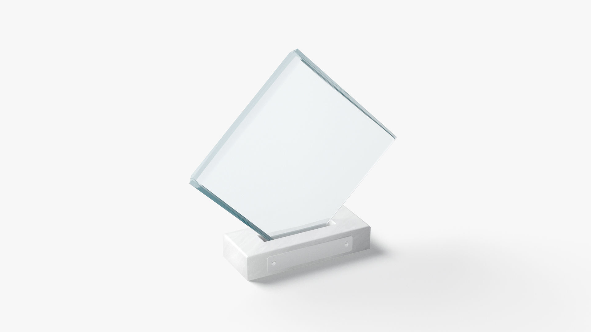 3D model Rhombus Glass Award Trophy - crystal plaque trophies VR / AR ...