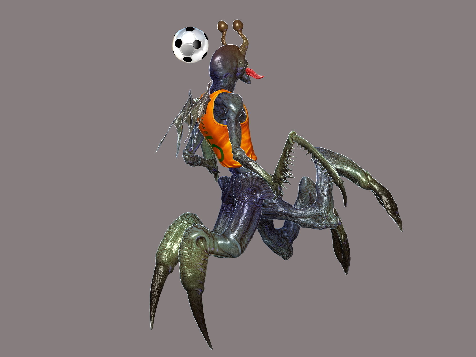 Alien Football Player free 3D model | CGTrader