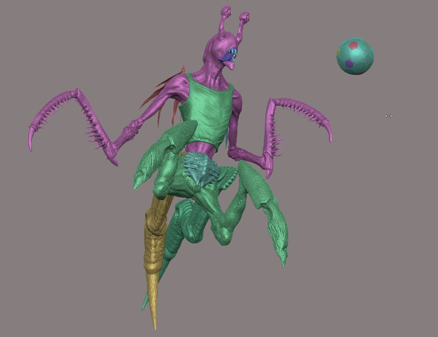 Alien Football Player free 3D model | CGTrader