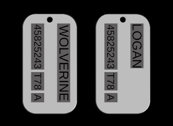 Logan 2017 - Wolverine dog tags 3D model 3D printable | CGTrader