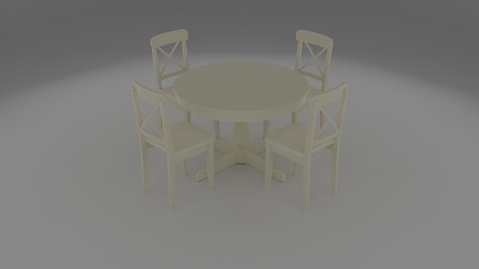Dinning table and Chair v2 3D model | CGTrader