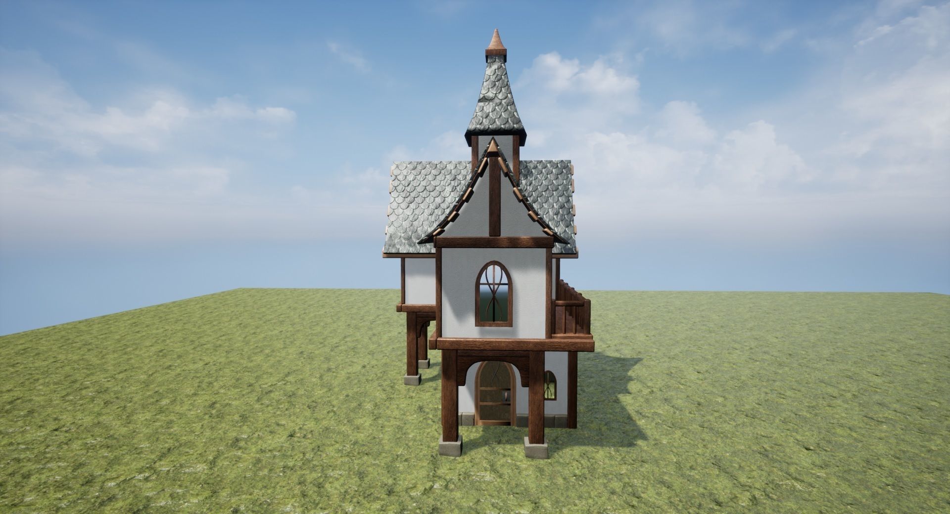 Medieval Fantasy 2 Storey House Inn Bar or Hotel Game Ready free VR ...