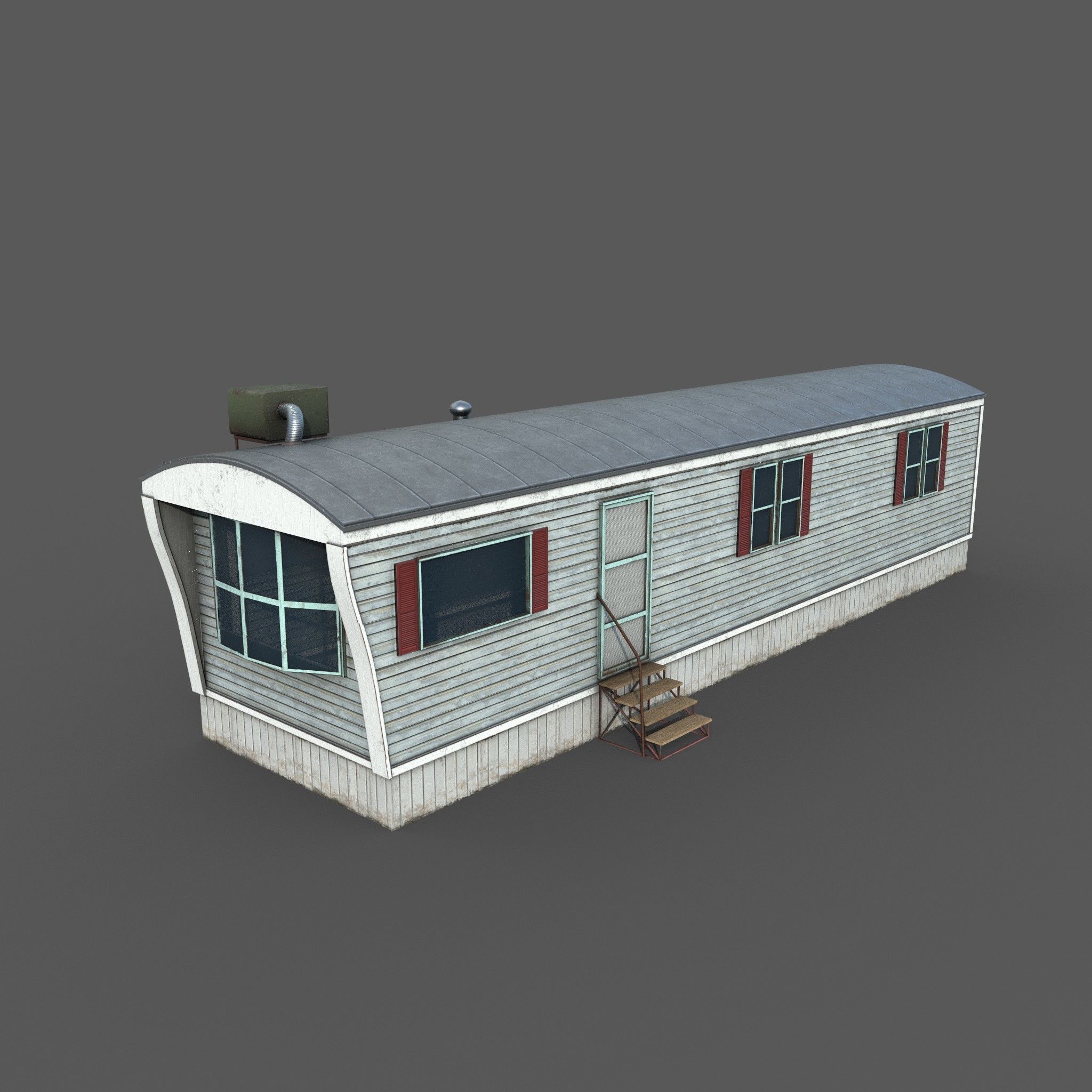 3D model Mobile Trailer Home Game Ready VR / AR / low-poly | CGTrader