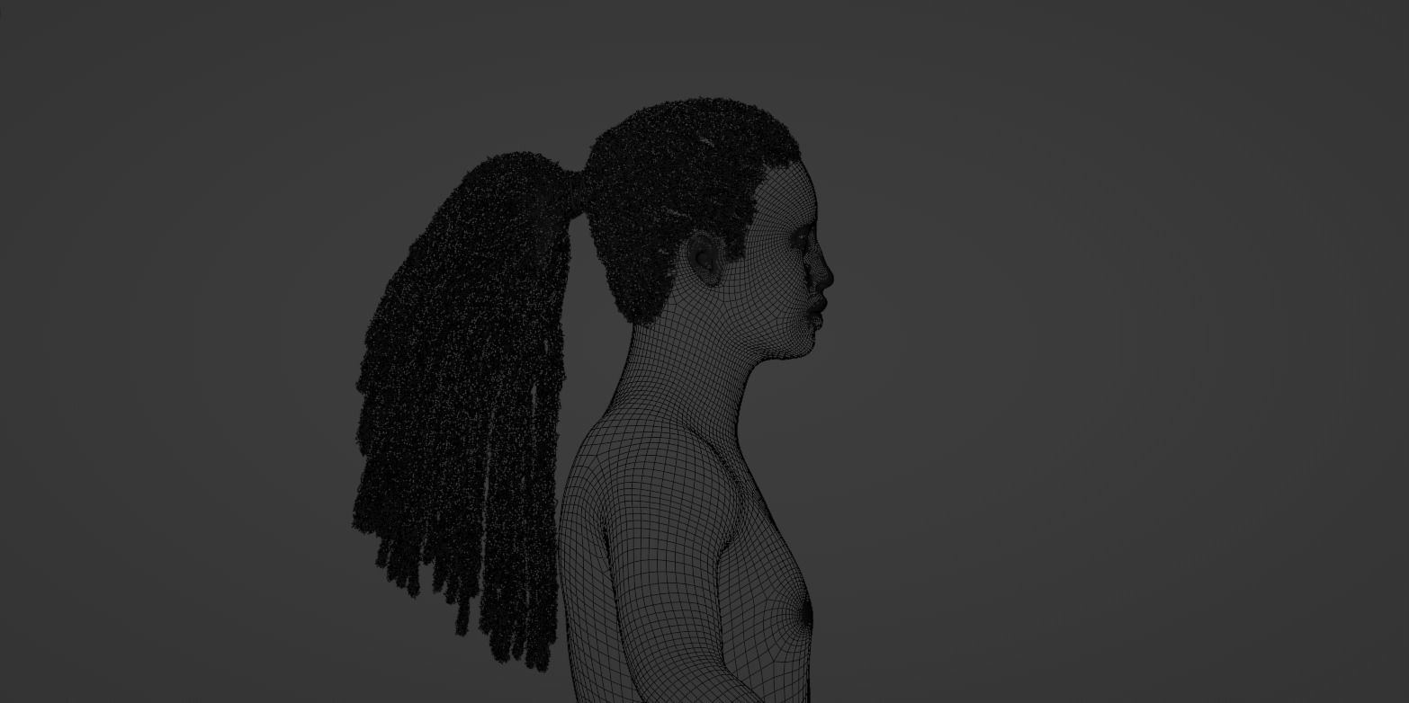 Dreadlocks Long Ponytail 3D model | CGTrader