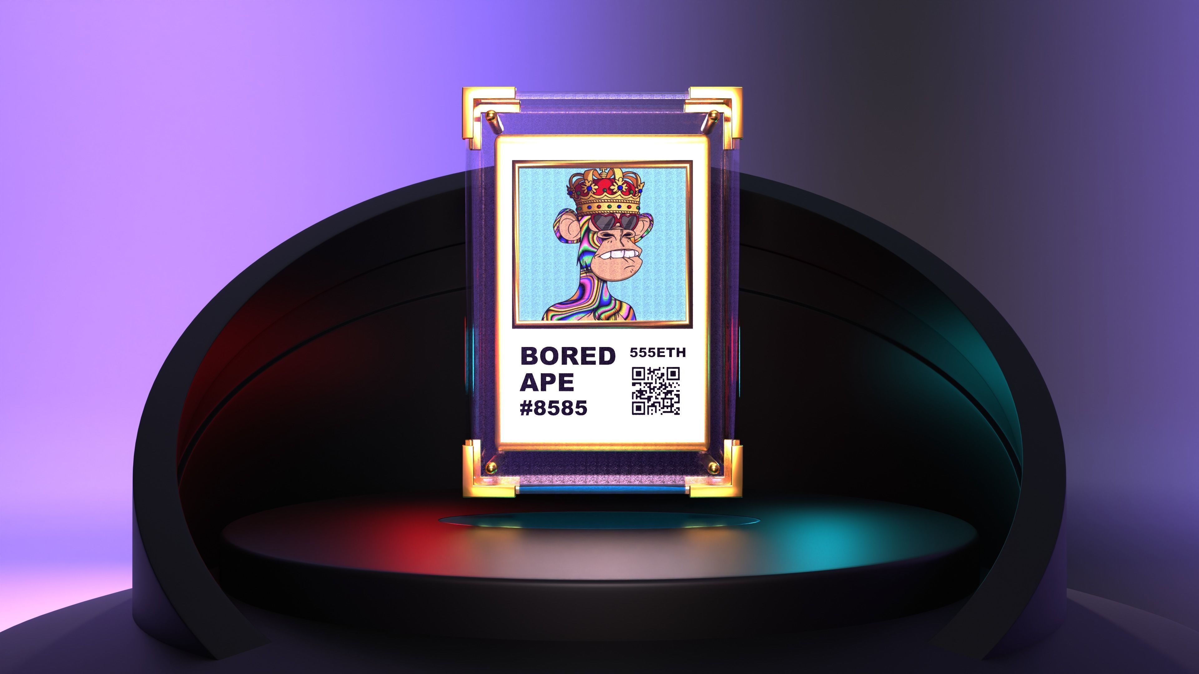 3D model Animated NFT Collectible Trading Card Template 01 VR / AR ...