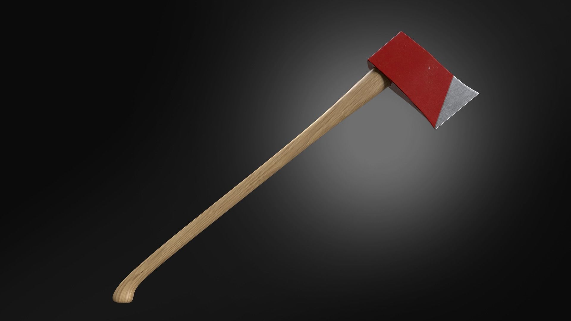 Fireman axe Low-Poly 3D model free VR / AR / low-poly 3D model | CGTrader