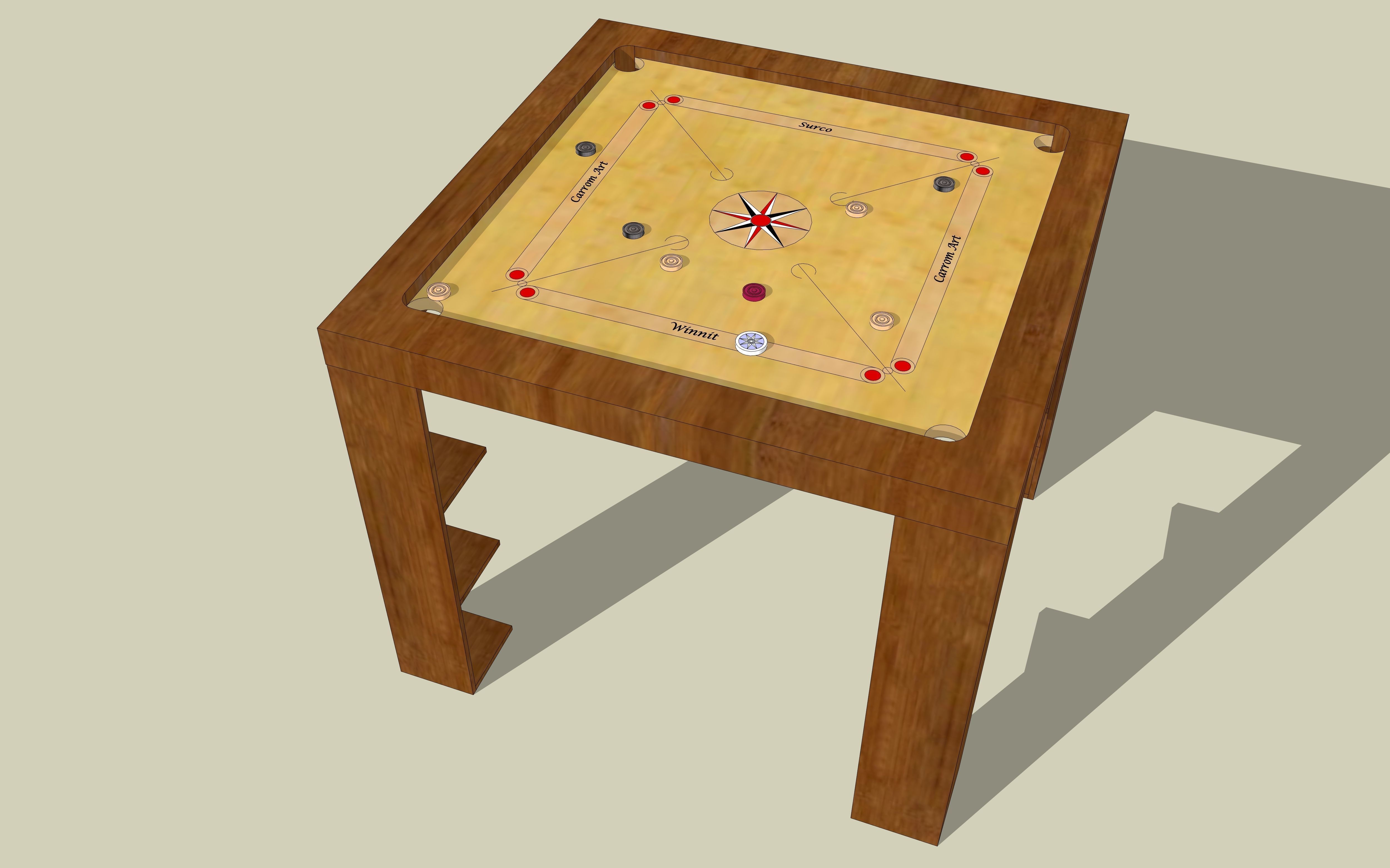 Carrom Table 3D model | CGTrader