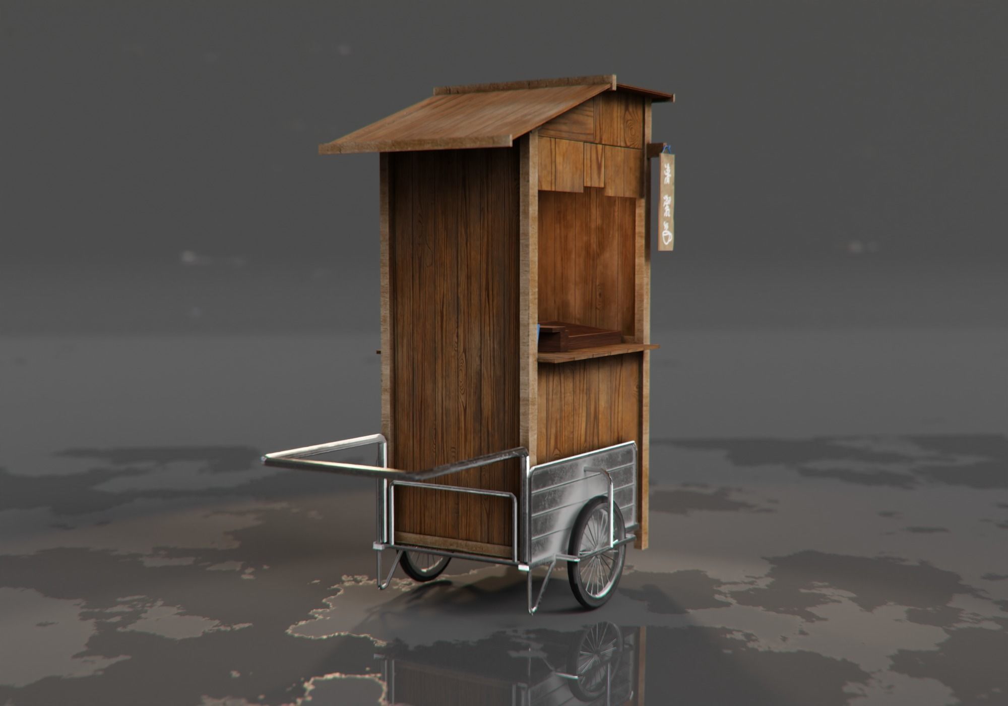 3D model Japanese Food Cart kaharu VR / AR / low-poly | CGTrader
