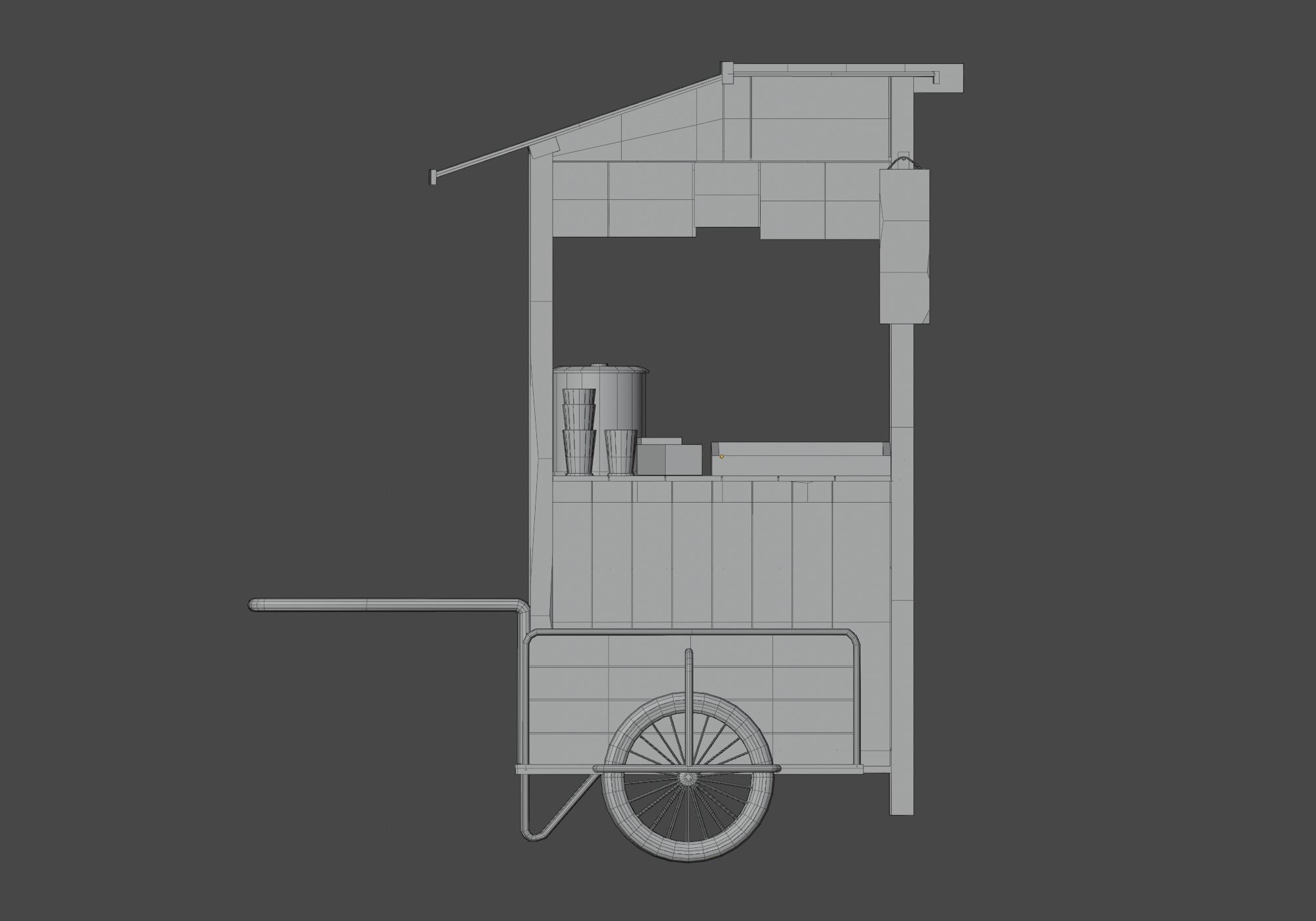 3D model Japanese Food Cart kaharu VR / AR / low-poly | CGTrader