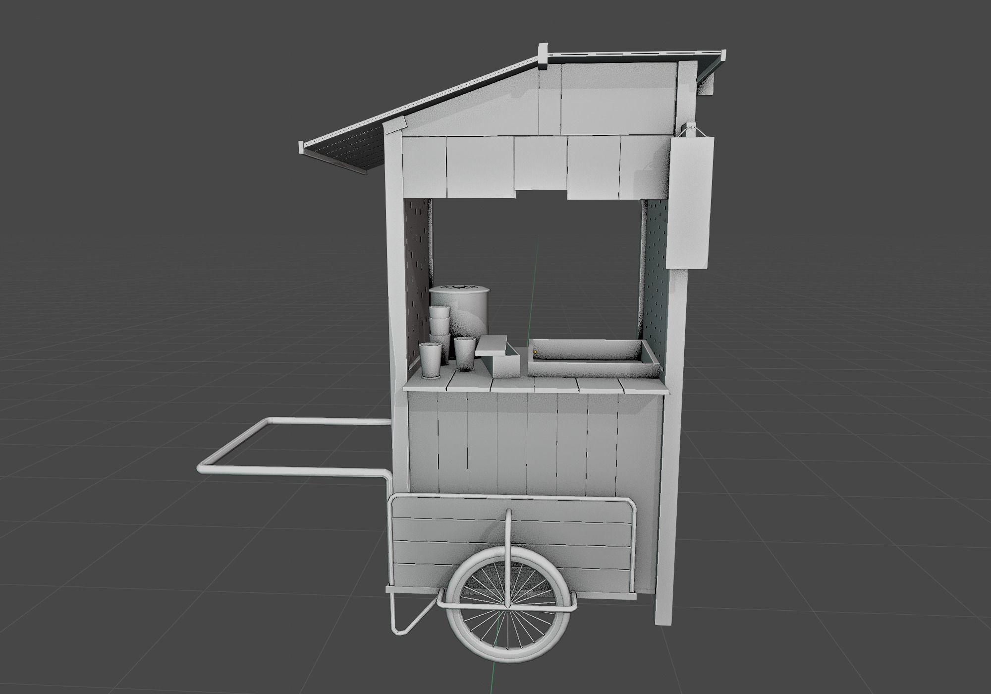 3D model Japanese Food Cart kaharu VR / AR / low-poly | CGTrader