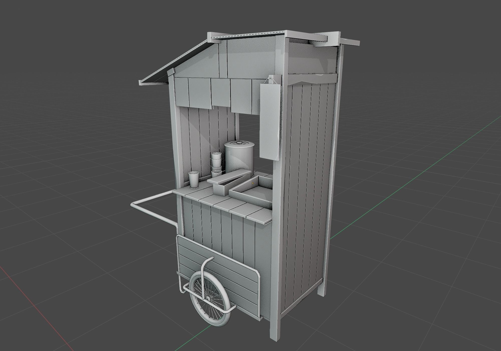 3D model Japanese Food Cart kaharu VR / AR / low-poly | CGTrader