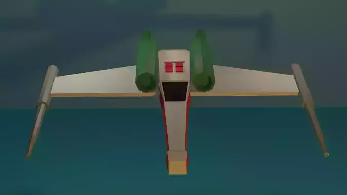 plane star wars fighter flying in sky free VR / AR / low-poly 3D model ...