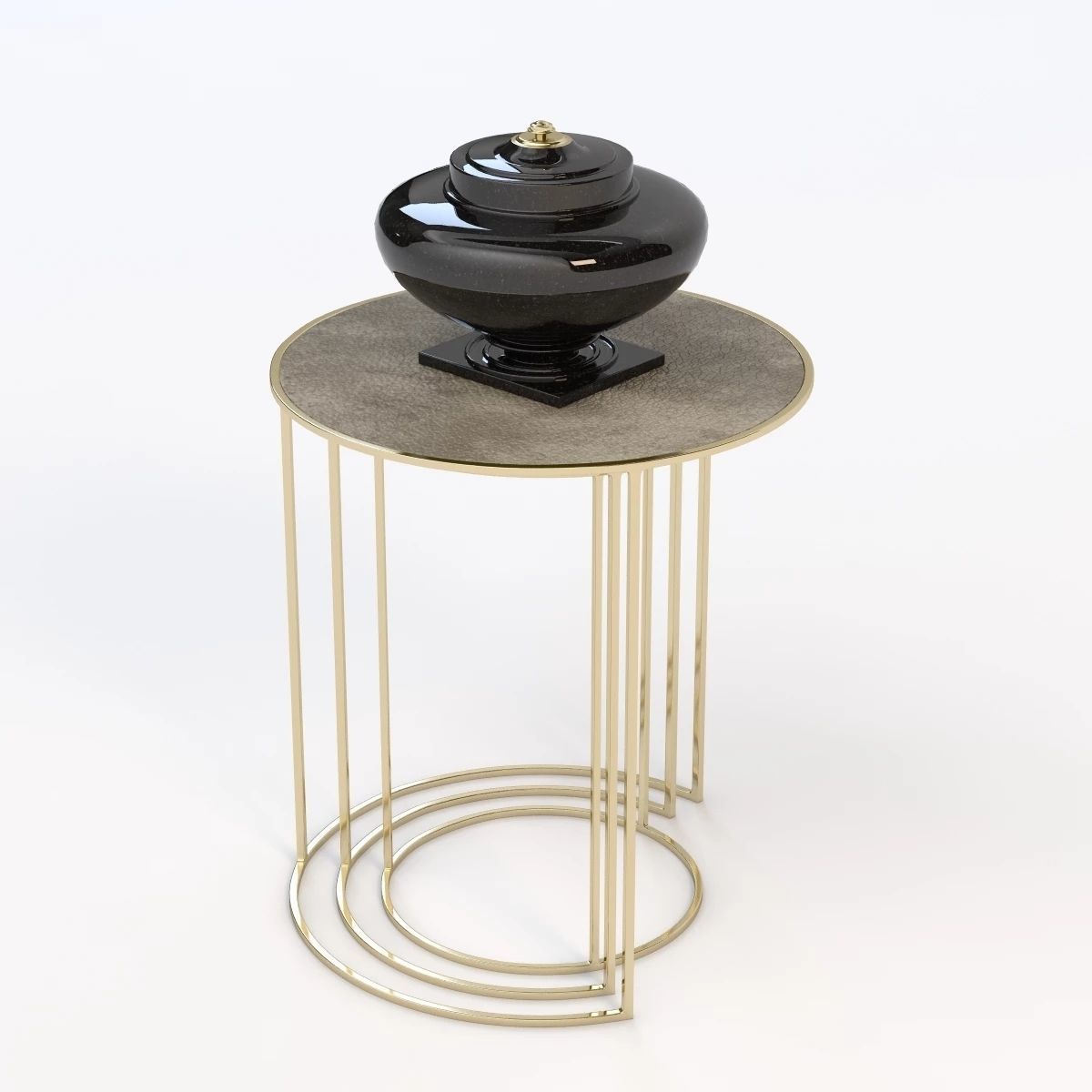 Nest of Round Side Tables 3D model | CGTrader