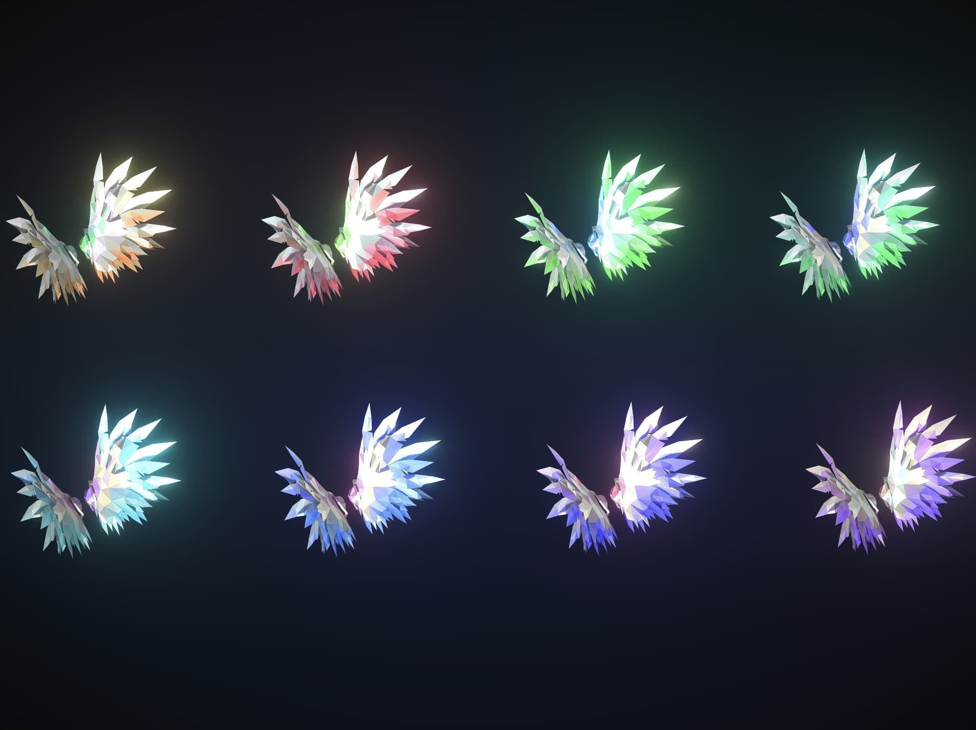 3D model Polygon Wing 4 - Low Poly 3D Art VR / AR / low-poly | CGTrader