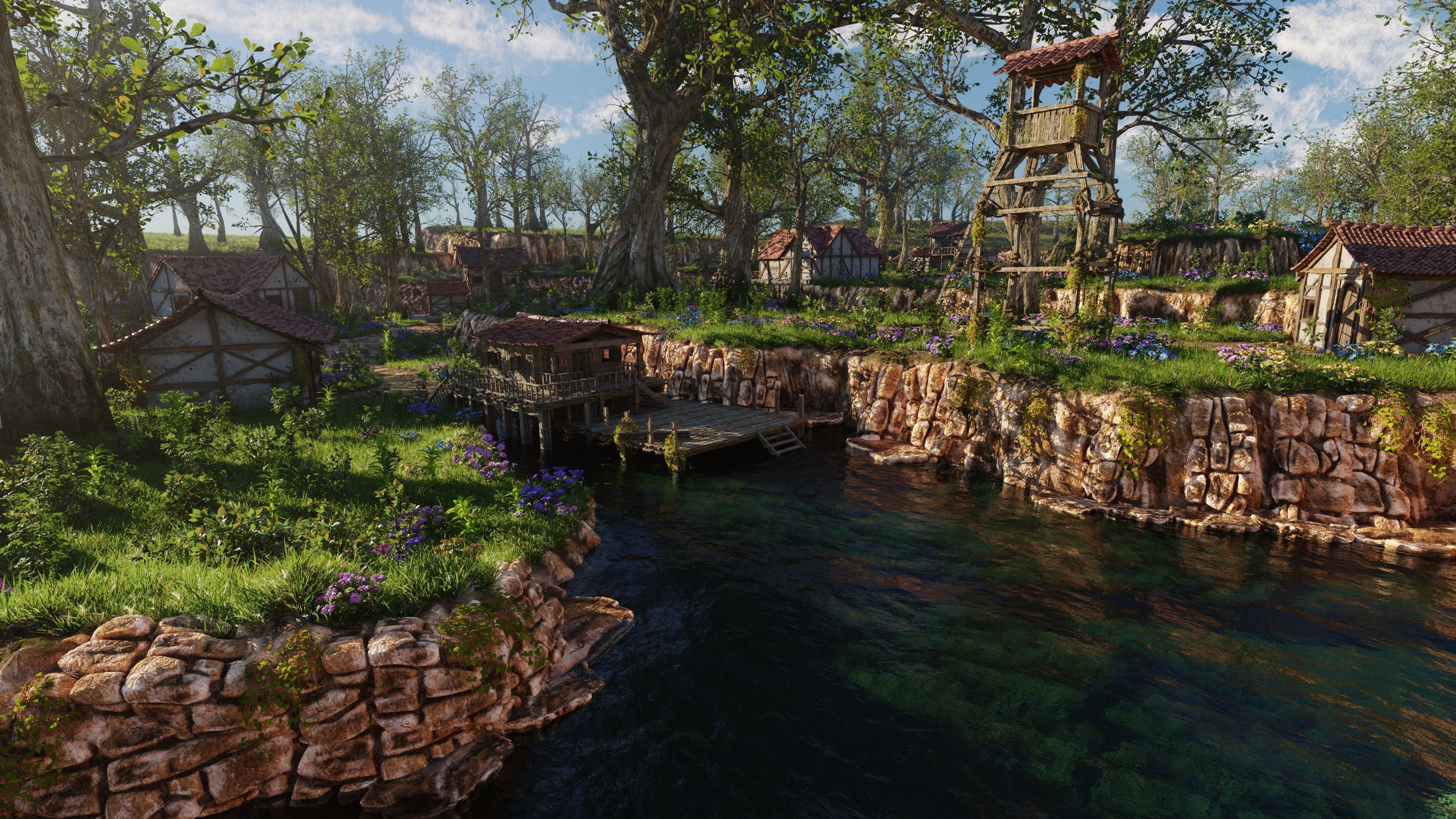 Dock Scene 3D model | CGTrader