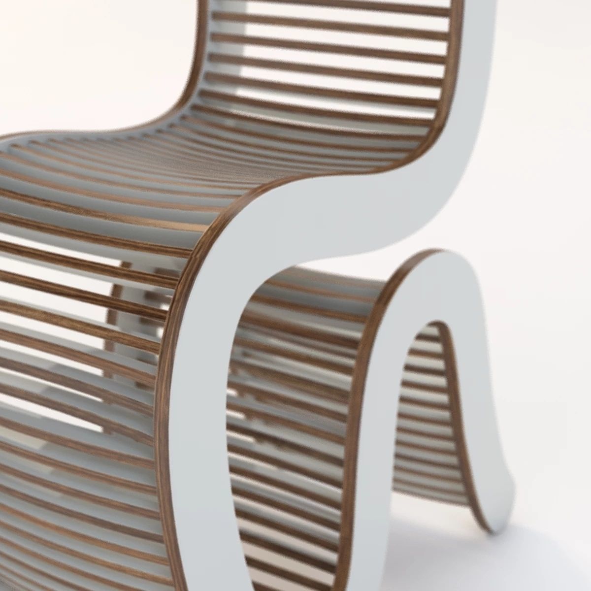 Realistic Spline White Chair 3D model | CGTrader