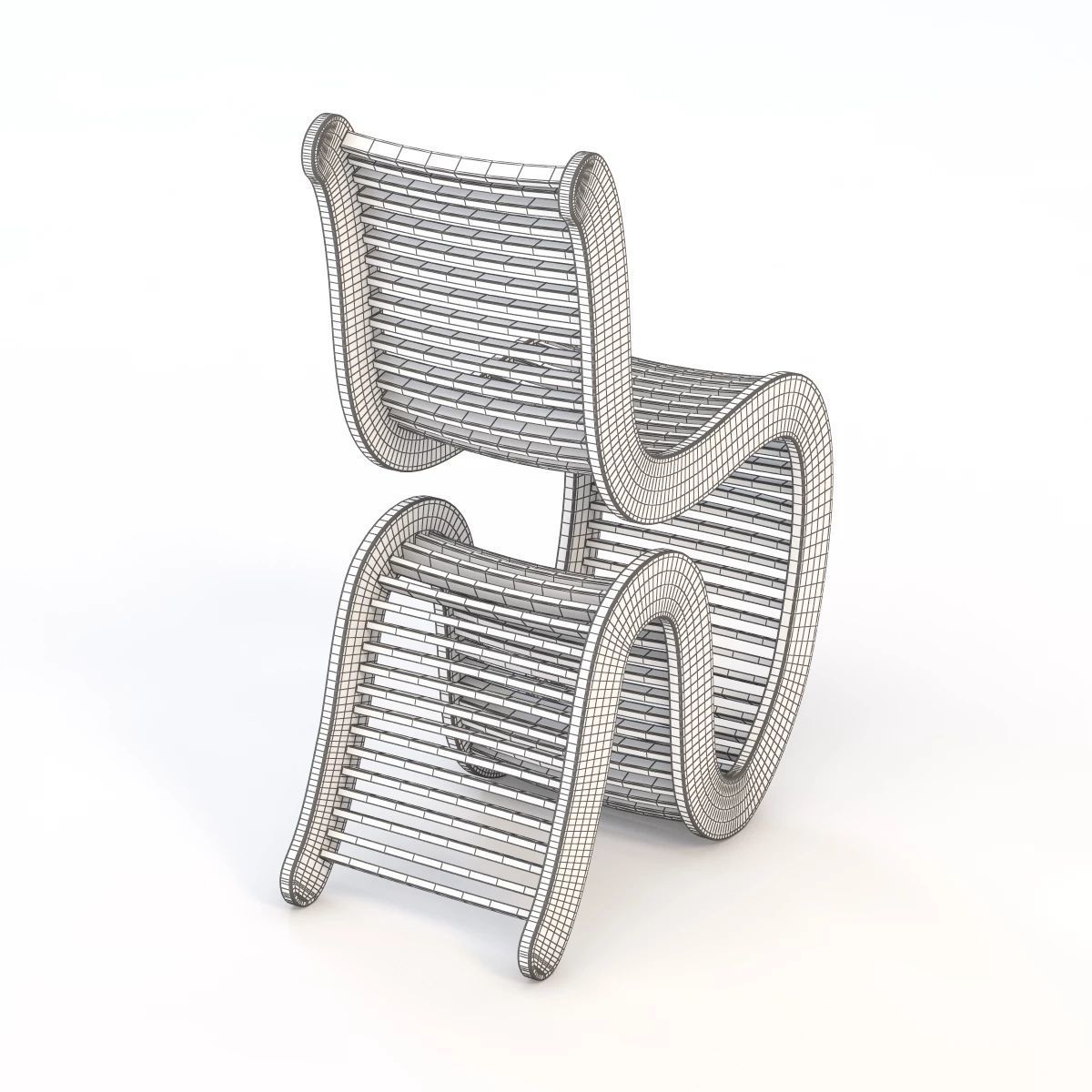 Realistic Spline White Chair 3D model | CGTrader