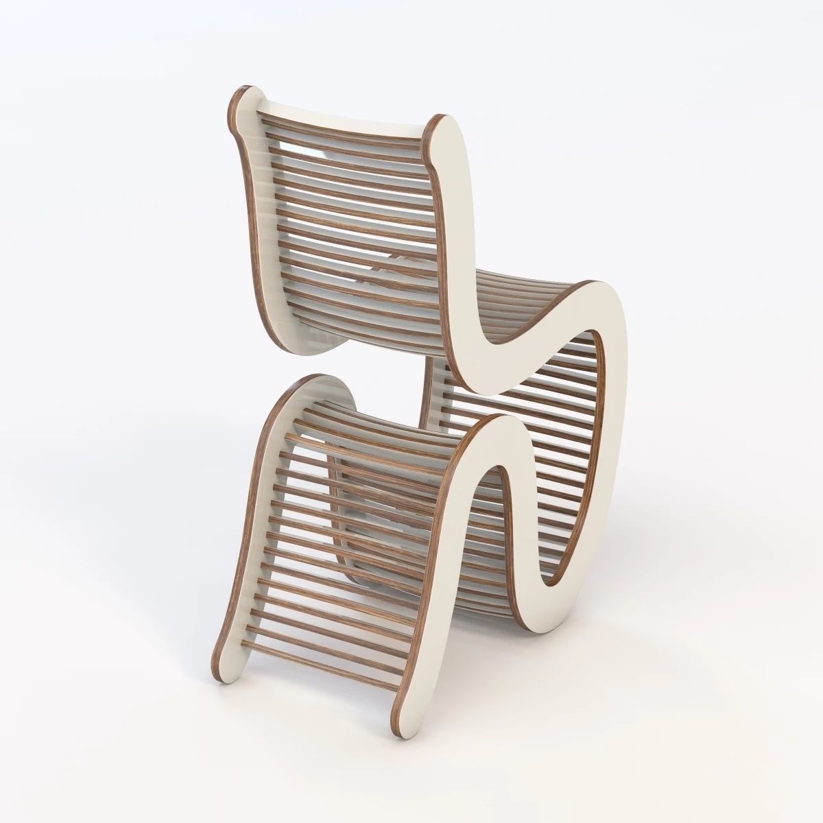 Realistic Spline White Chair 3D model | CGTrader