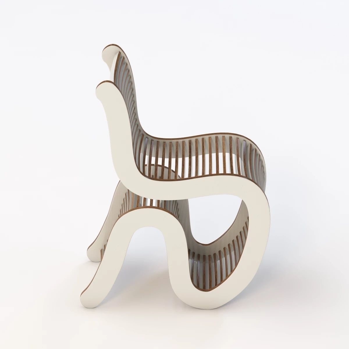 Realistic Spline White Chair 3D model | CGTrader